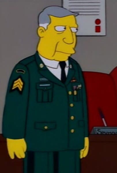 Personaje Sargento Instructuor - Los Simpson